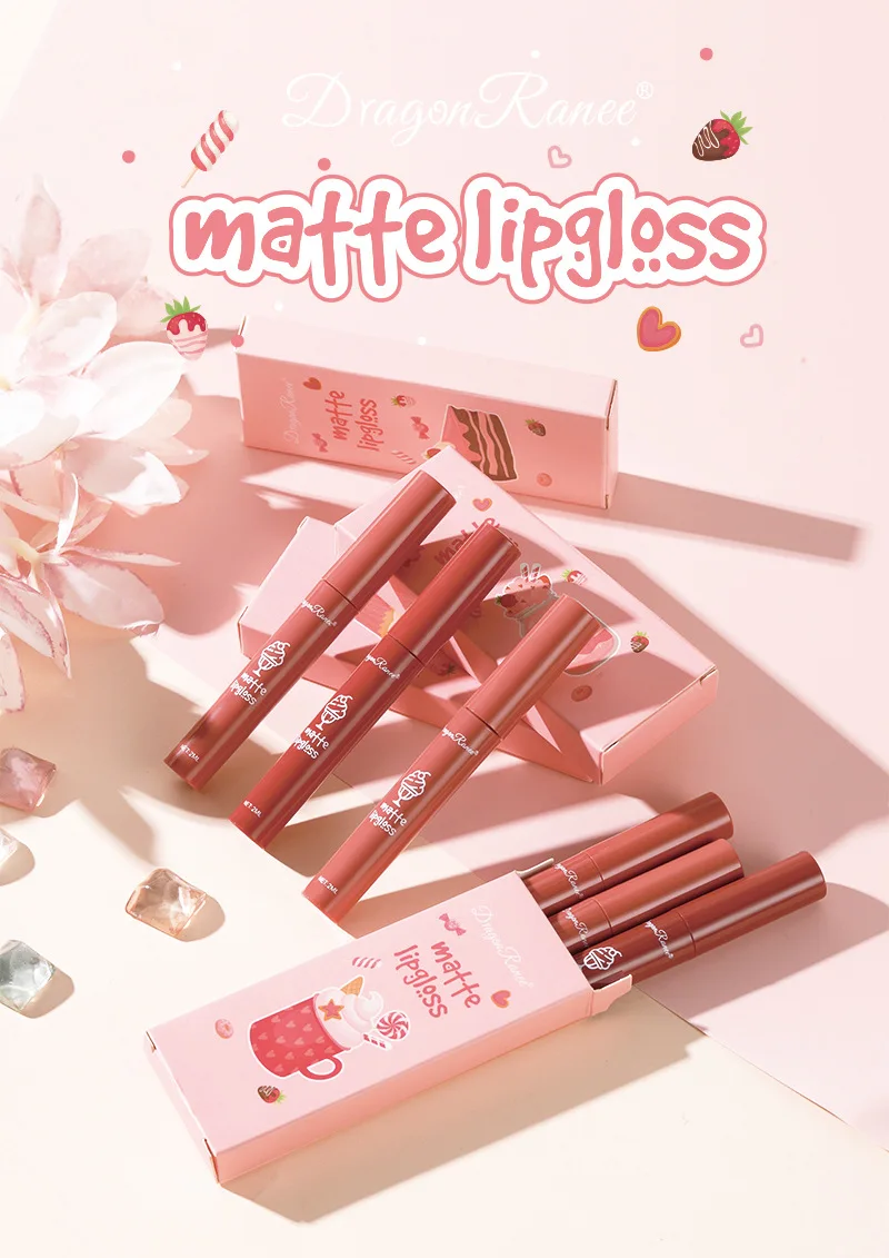 Dragon Ranee Lip Gloss - Velvet Matte Lip Glaze Set