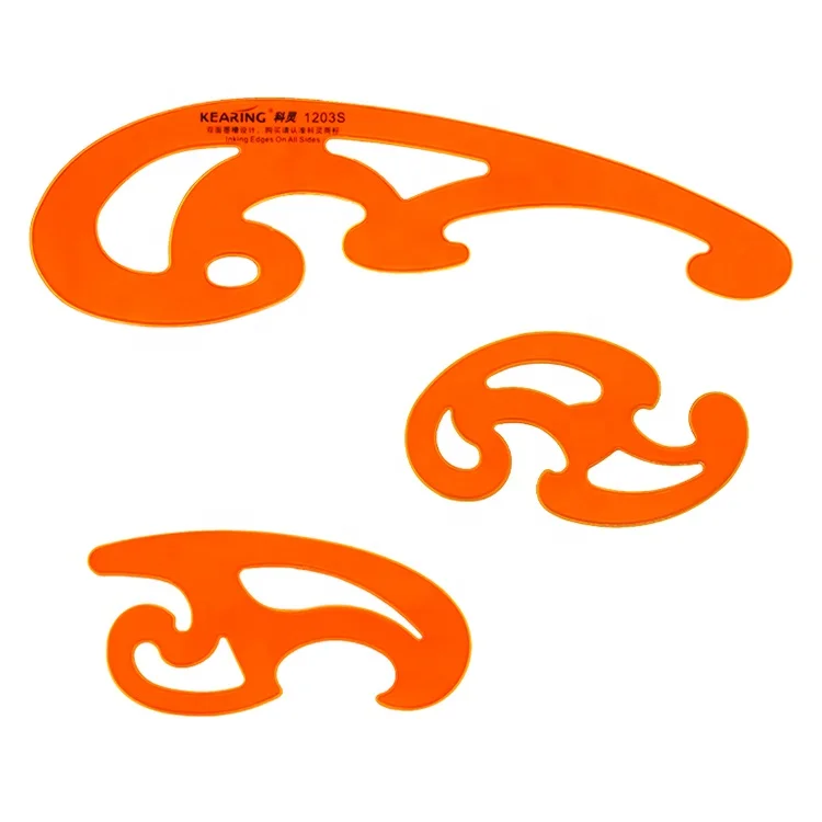 Alibaba.com: Kearing 1203S Acrylic French Curve Ruler Set of 3, inking ...