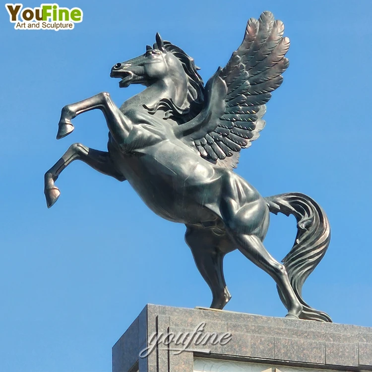 New Design Garden Life Size Bronze Brass Flying Horse Statue Sculpture ...