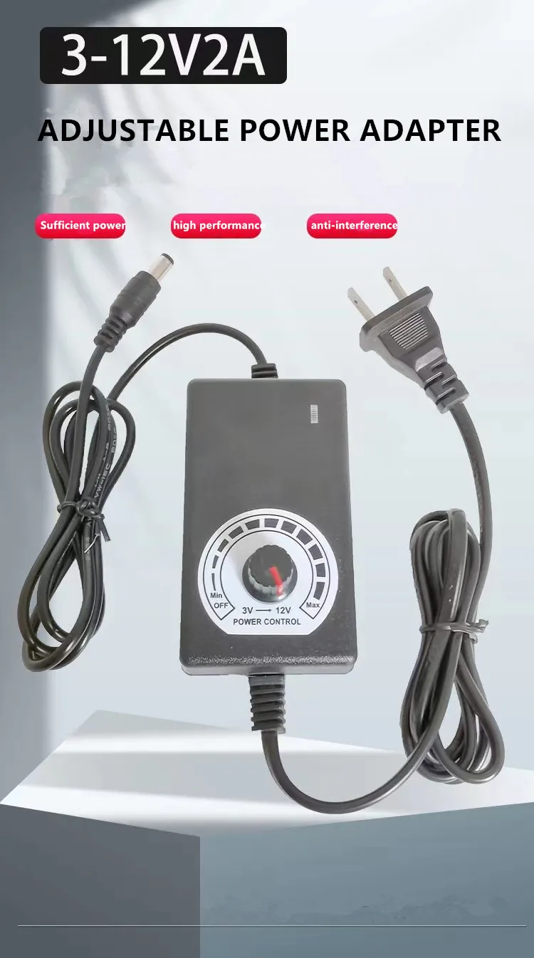 Ac To Dc Adapter 3-24v 3-12v Adjustable Voltage Power Adapter For Motor ...