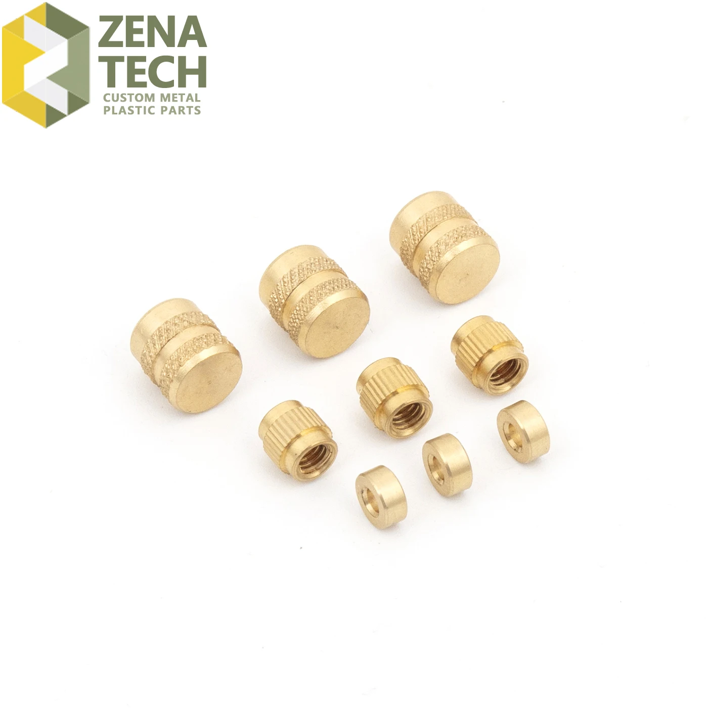 Copper Heating Molding Stud Vertical Knurled Blind Hole Injection ...