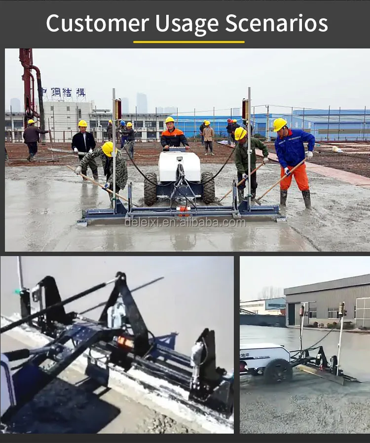 Construction Equipment Two Wheel Gasoline Concrete Laser Screed Machine ...
