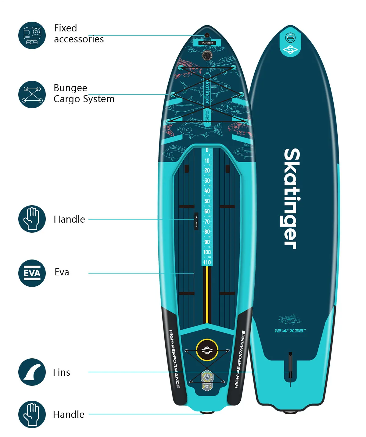 Skatinger Oem Fishing sup Drop Stitch Surfing Inflatable Stand up ...