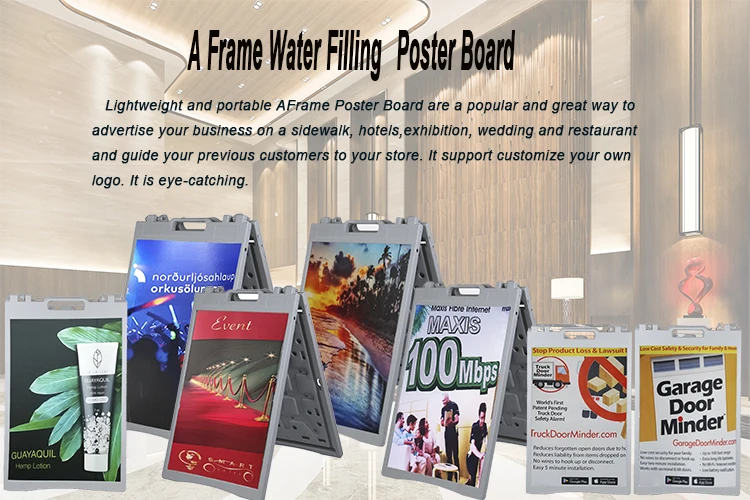 Customized Design Filling Water a Frame Board Sign Folding a Frame ...
