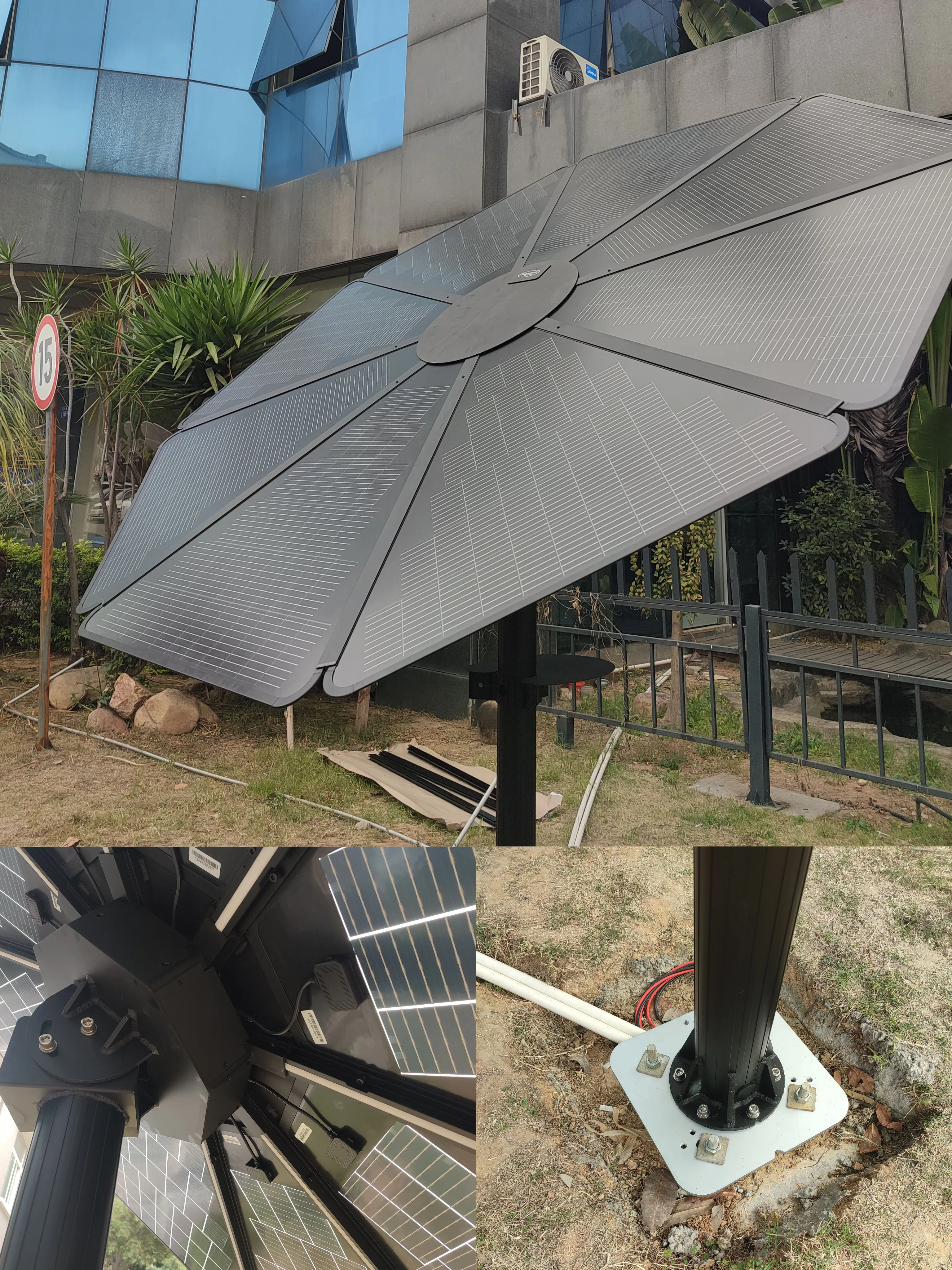 10kw Solar Flower PV Sunflower Solar Panel Energy System