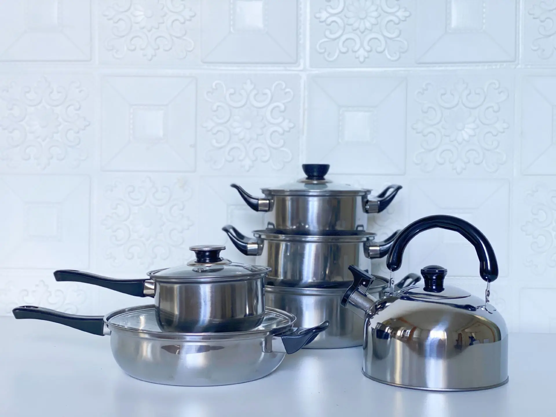 Cheap Induction Cooker Stainless Steel Non-stick 12 Pieces Cookware ...