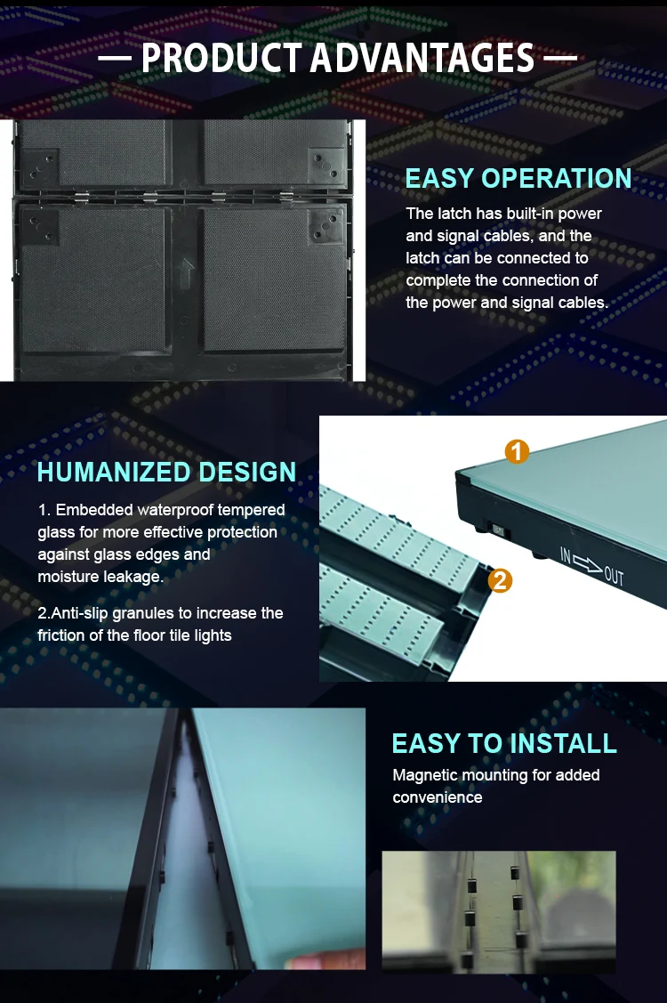 Disco Party Event Portable Panel Entertainment 3d Mirror Led Dance ...