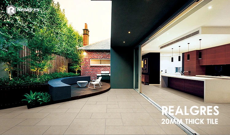 Realgres Garden Floor Tiles Grey Thick Stone Porcelain Tile Look ...