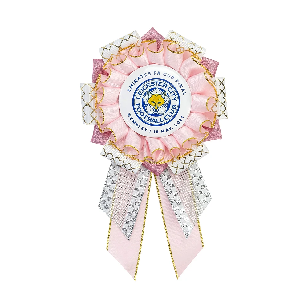 Wholesale 100% Polyester Custom Satin Award Ribbon Rosettes Logo ...