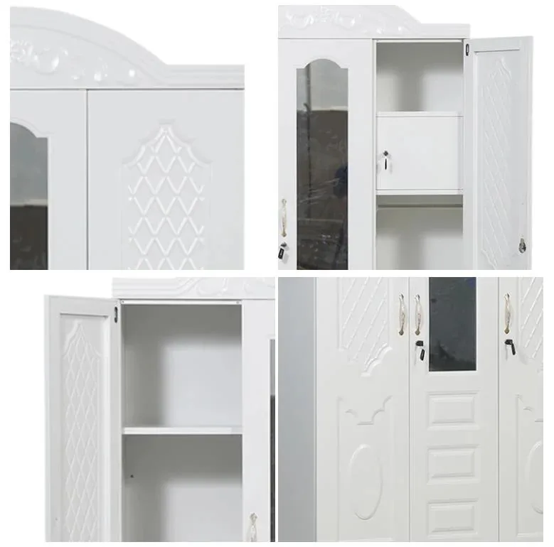 4-Door Steel Almirah Design for Bedroom - Modern Metal Wardrobe Locker ...