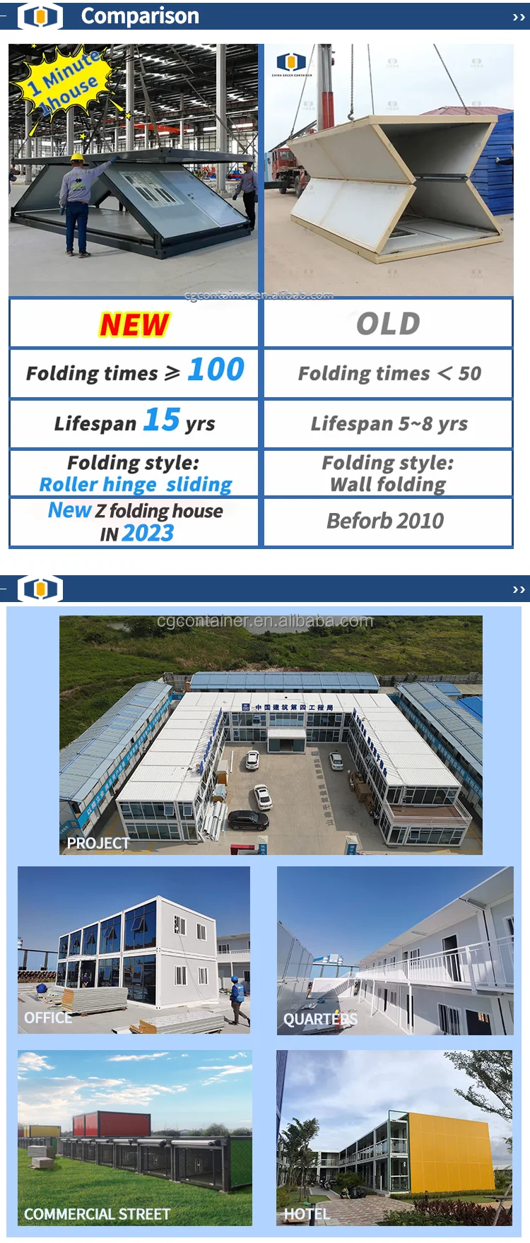 Cgch 2023 New 40ft Folding Container Quick 15-minute Installation ...