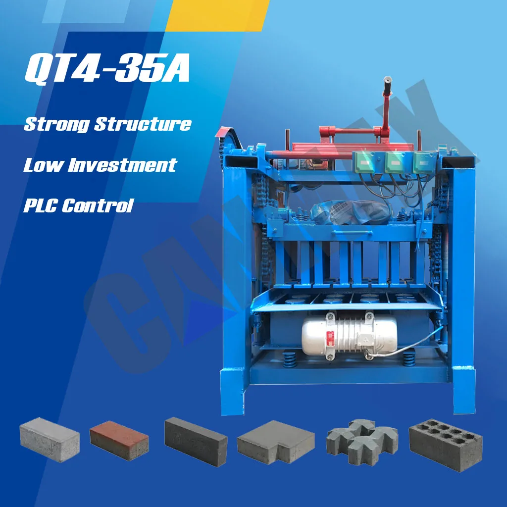 Hollow In Thailand Compressed-earth-blocks-machines Qt4-35 Interlock Block Making Machine - Buy ...