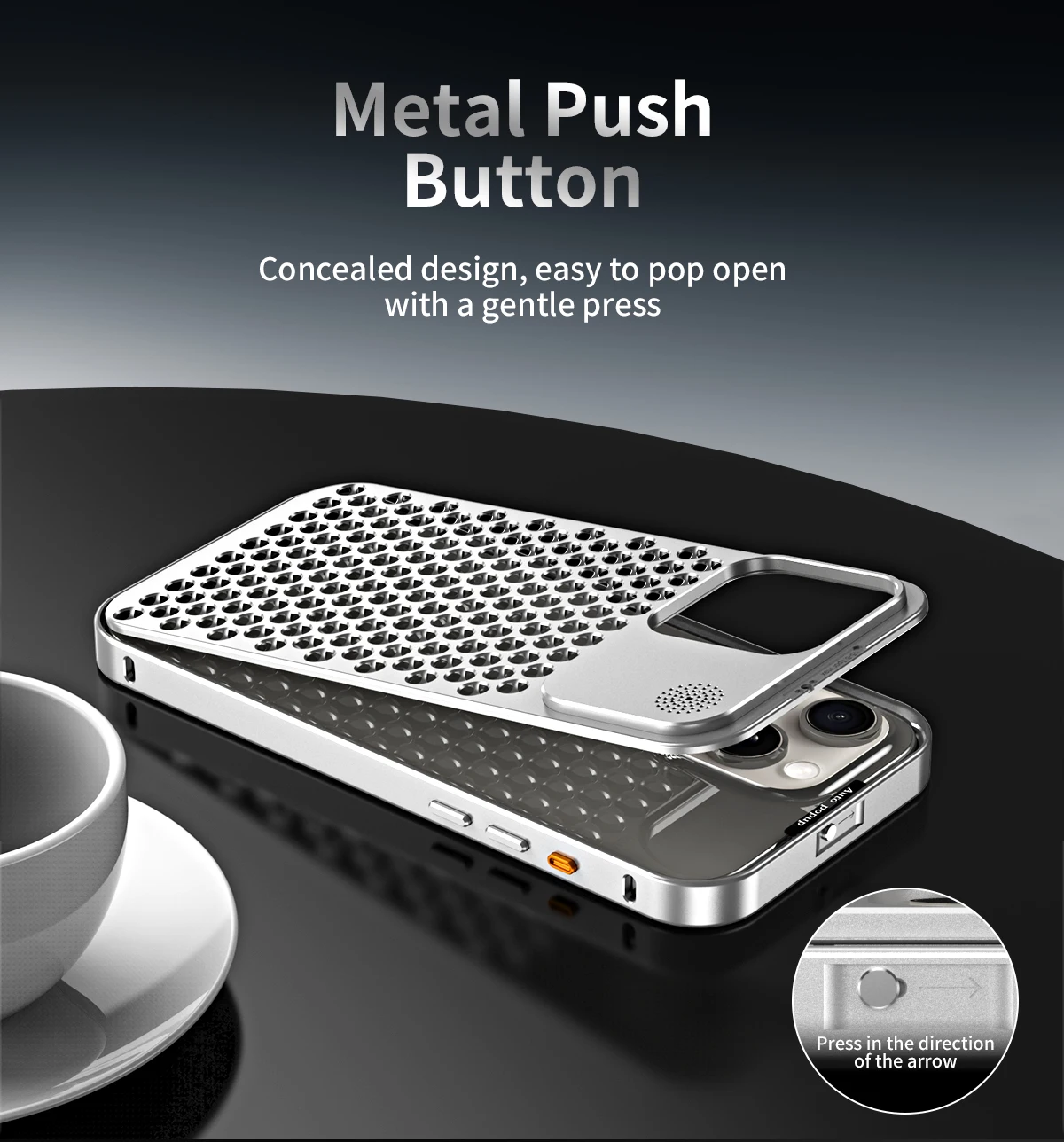 Full Metal Phone Case - Cooling, Shockproof, & Aromatherapy