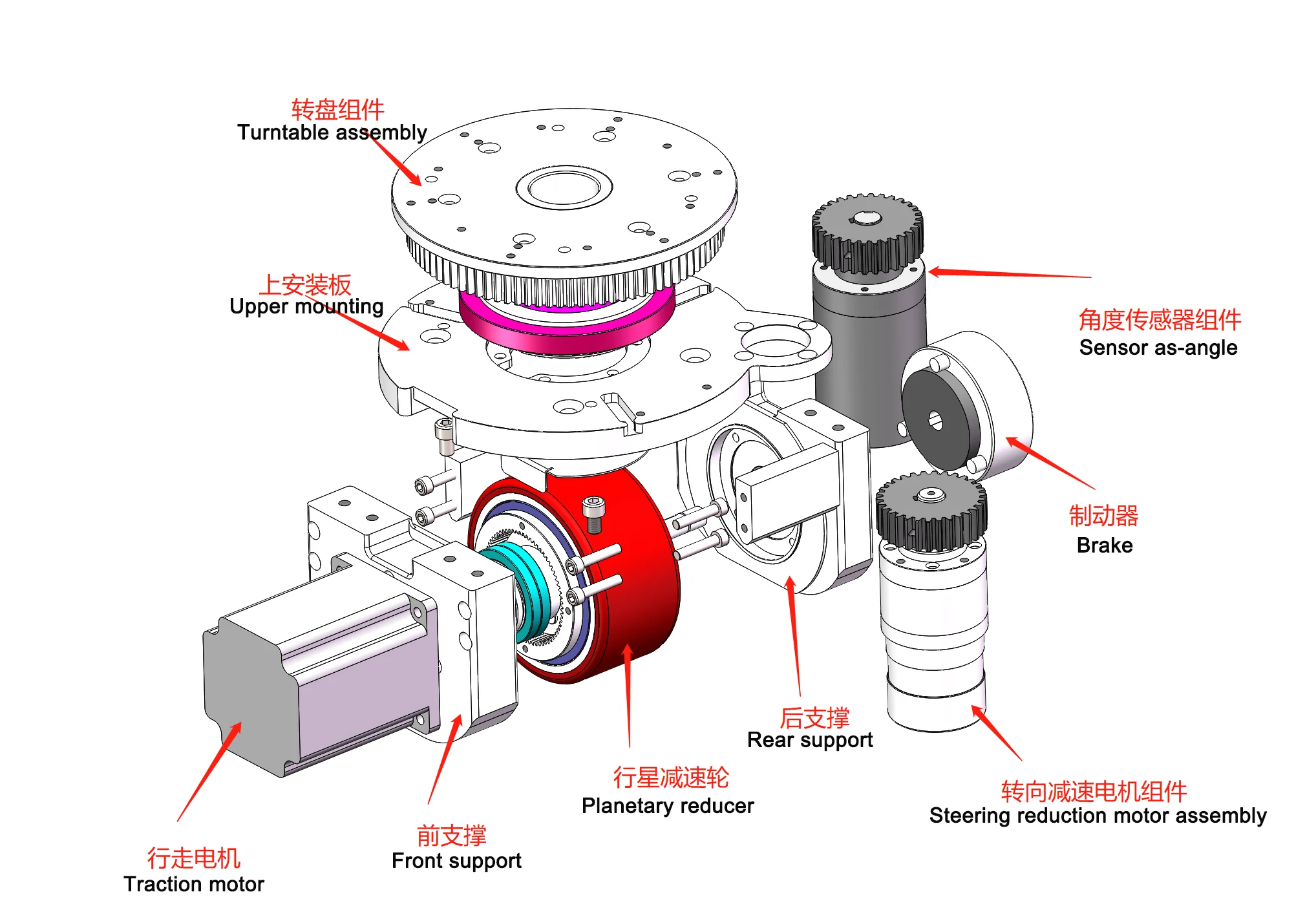 Warehouse Logistics Omnidirectional Mobile Drive Wheel Automated Guided ...