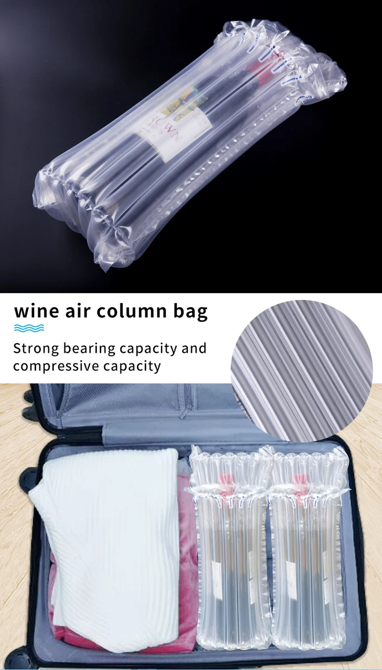 Transparent Inflatable Packaging Air Column Bag Cushion Wrap Wine ...