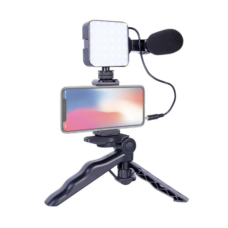 2023 Shotgun Microphone With Led Light Tripod Is On-camera For Vlogging ...
