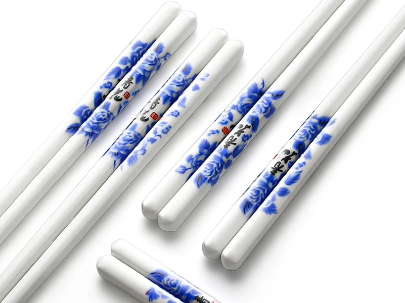 Luxury Chinese Porcelain Chop Sticks Reusable Personalized Ceramic ...