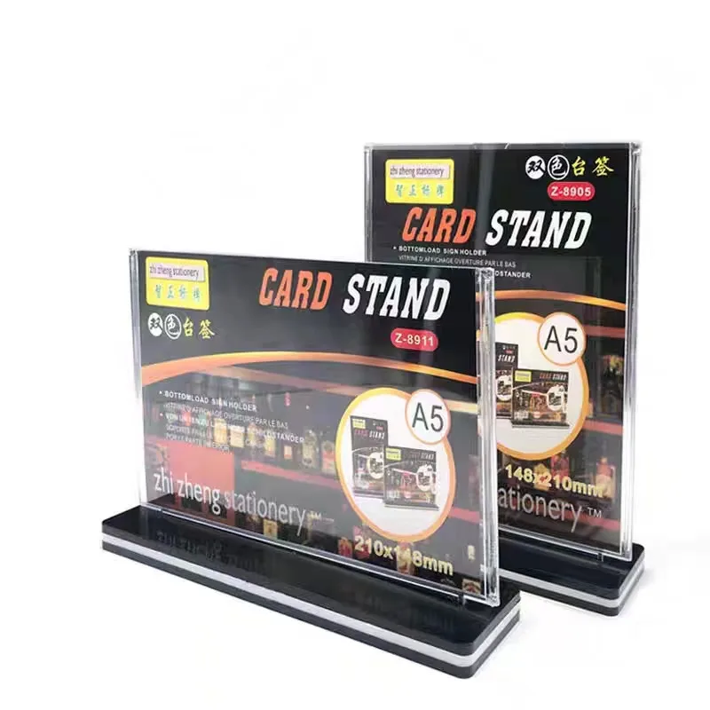 Desk Menu Display Stand Vertical Horizontal Card Holder for Office ...