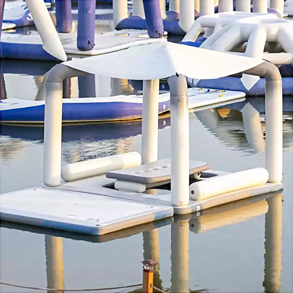 Relaxing Area Floating Inflatable Dock Water Platform With Sofa ...