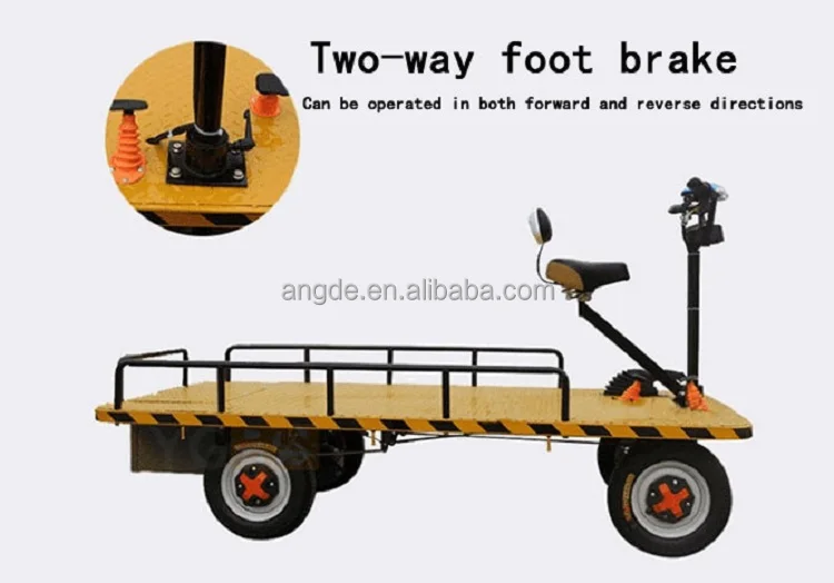 Heavy Object Transfer Electric Flatbed Trolley - 4W DDBC-01