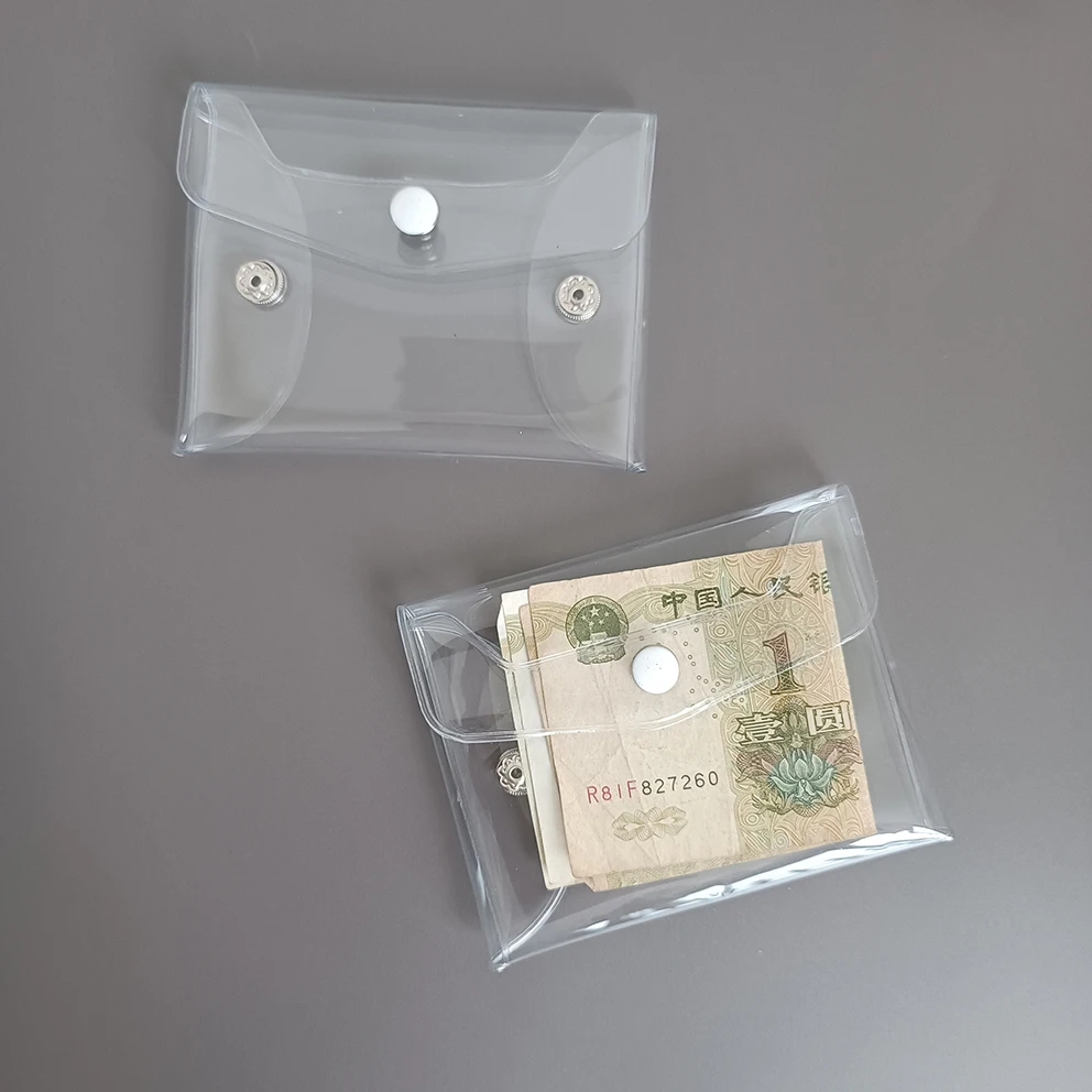 Wholesale Waterproof Clear Wallet - Durable Snap Button Pouch