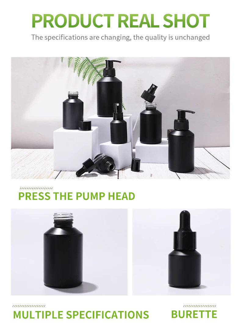 Panyue Frosted Green Oil Serum Dropper - 30ml Cosmetic Set
