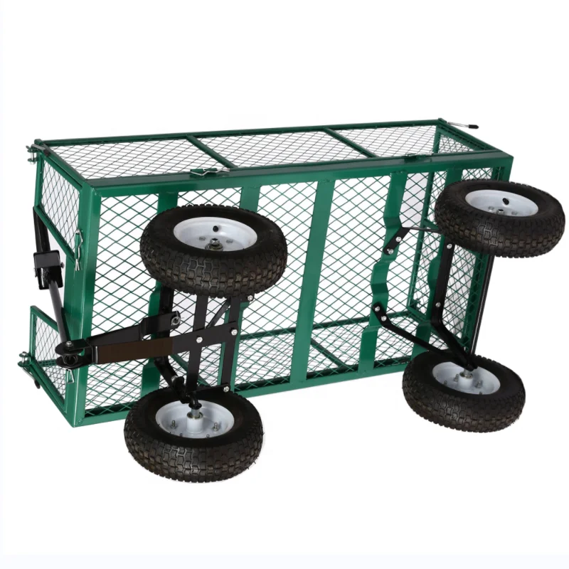 Cargo Transport Cart Collapsible Bulk Mesh Trolley Wire-mesh Wagon Hand ...