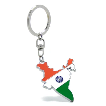 India Map Shape Souvenir Gifts Key Ring Chain Key Fob Custom ...