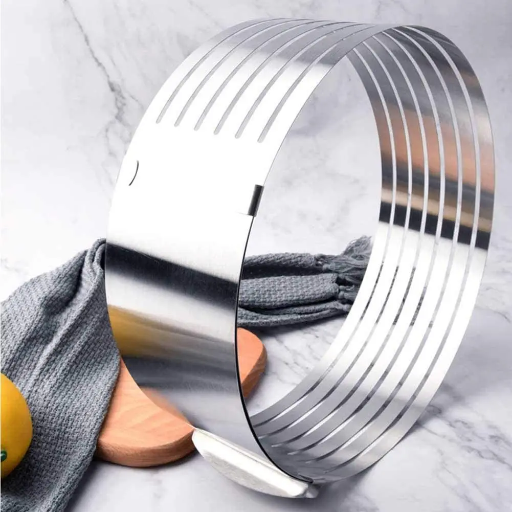Stainless Steel Adjustable 7 Layer Round Bread Cake Decorating Mousse ...
