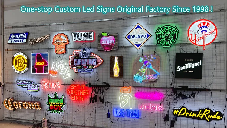Custom Made Wall Mounted Hanging LED Custom Neon Light Sign for Shop ...