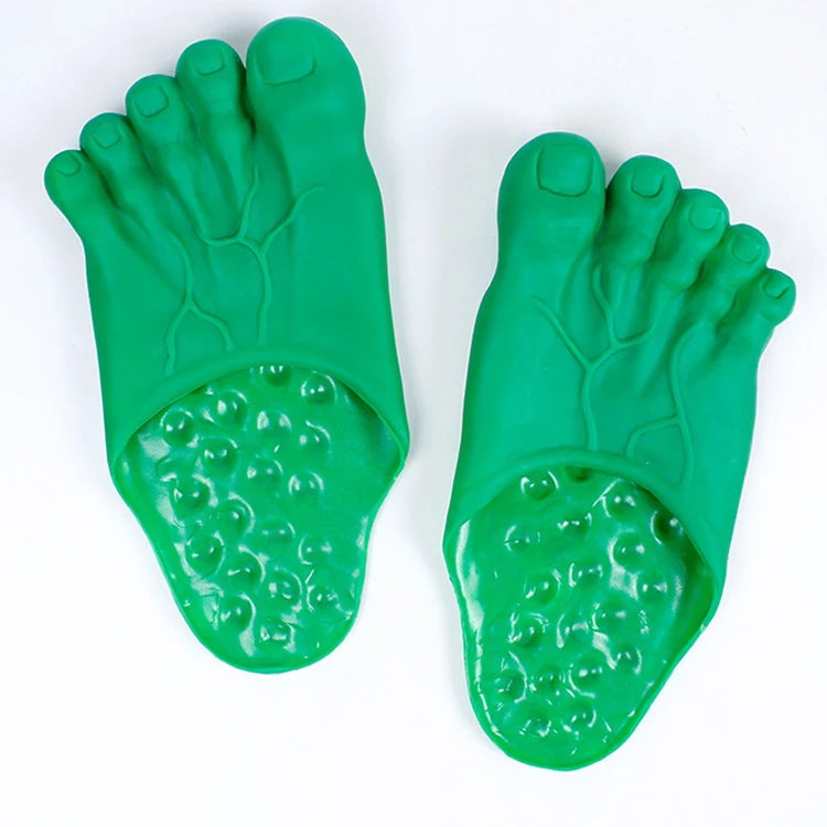2024 New Funny Toe Big Feet Shoes Simulation Barefoot Shoes Hulk Vinyl ...