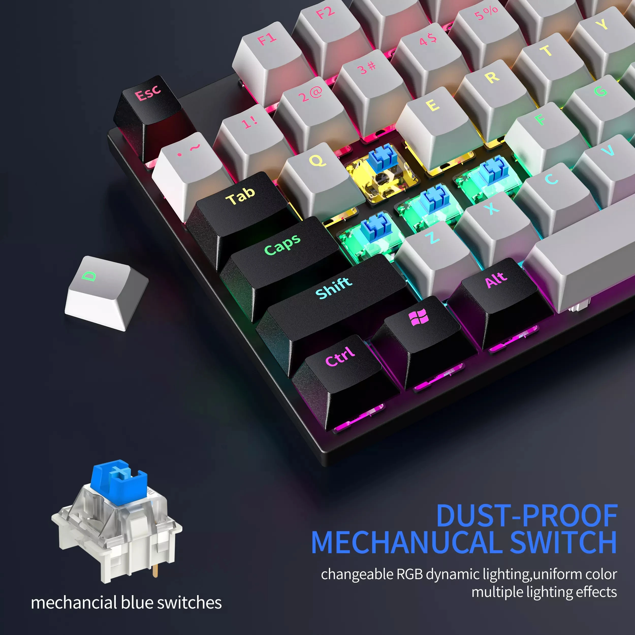 Klavye Mechanical Keyboard Mekanik Ergonomic Custom Logo Pc Computer ...