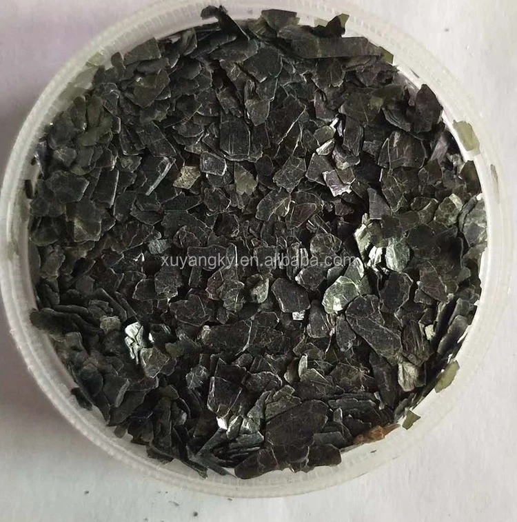 Llingshou Dye Black Mica Flakes - Natural Biotite Mica