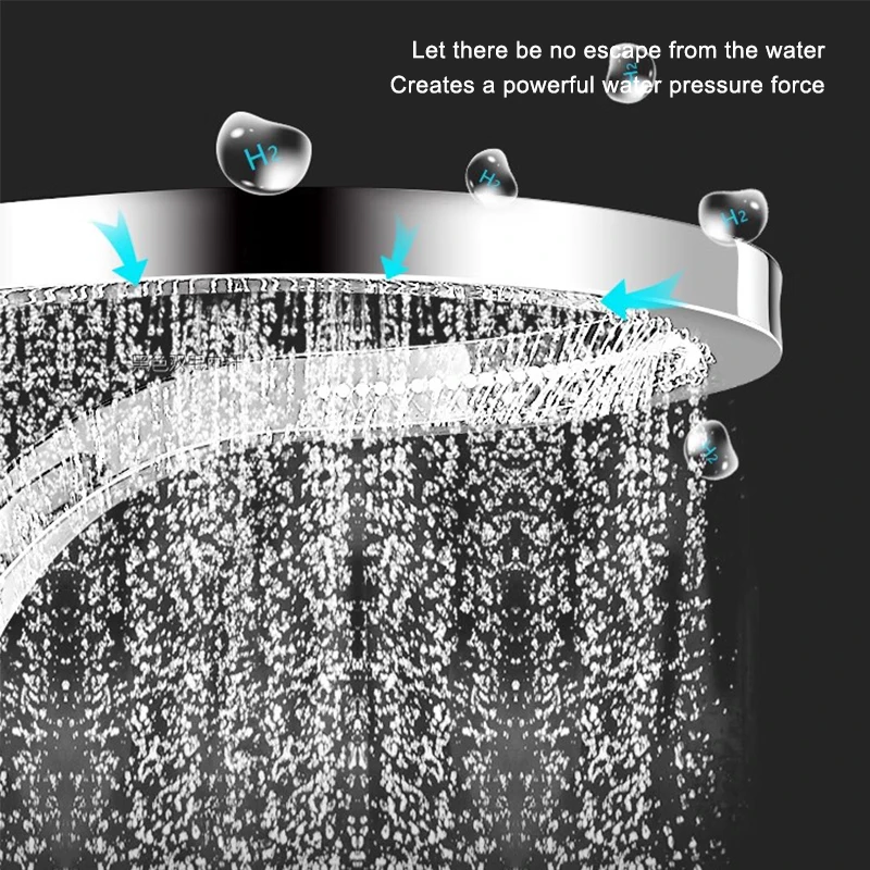 Modern Creative Waterfall Shower Head Mixer Set Wall Bathroom ...