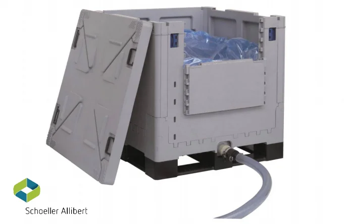 Recyclable Plastic IBC with Lockable Cover - 264 L Capacity