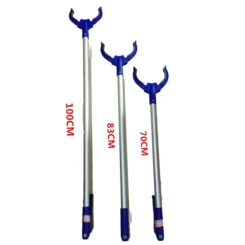 70/83/100cm Aluminum Long Handle Rode Garden Hand Grabber Pick up Tool ...