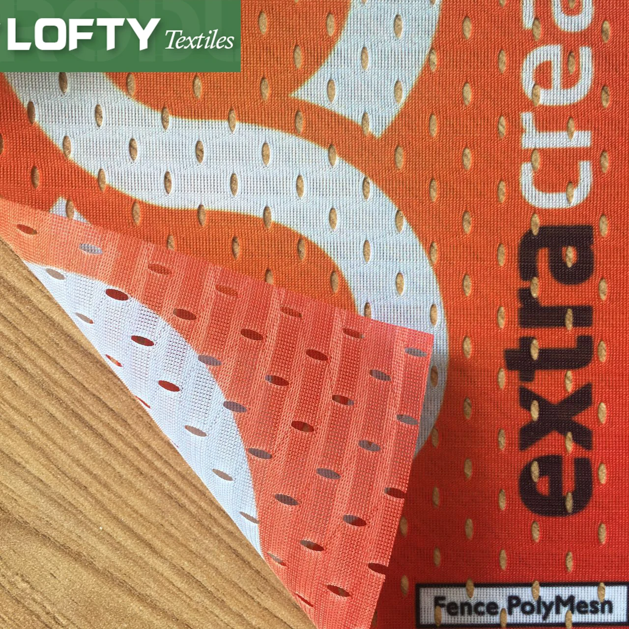 115gsm Dye Sub Polyester Mesh Flag Fabric for Flame Retardant Feather ...