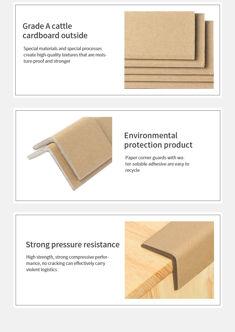 V Shape Hard Paper Pallet Edge Protectors Packing Material Carton ...