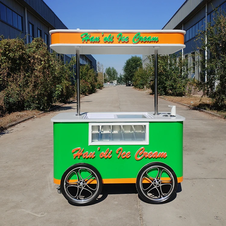 Customized Ice Cream Trolley - Popular Street Gelato Cart