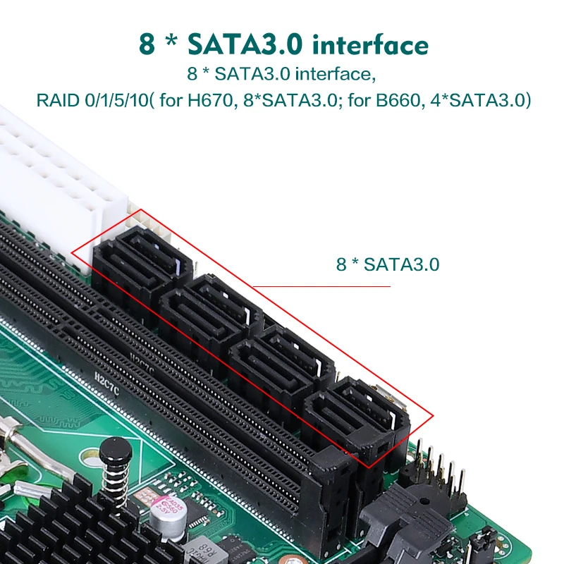 Itx Motherboard Lga 1700 Alder Lake-s B660 Atx 2*ddr5 64gb 8*sata3.0 ...