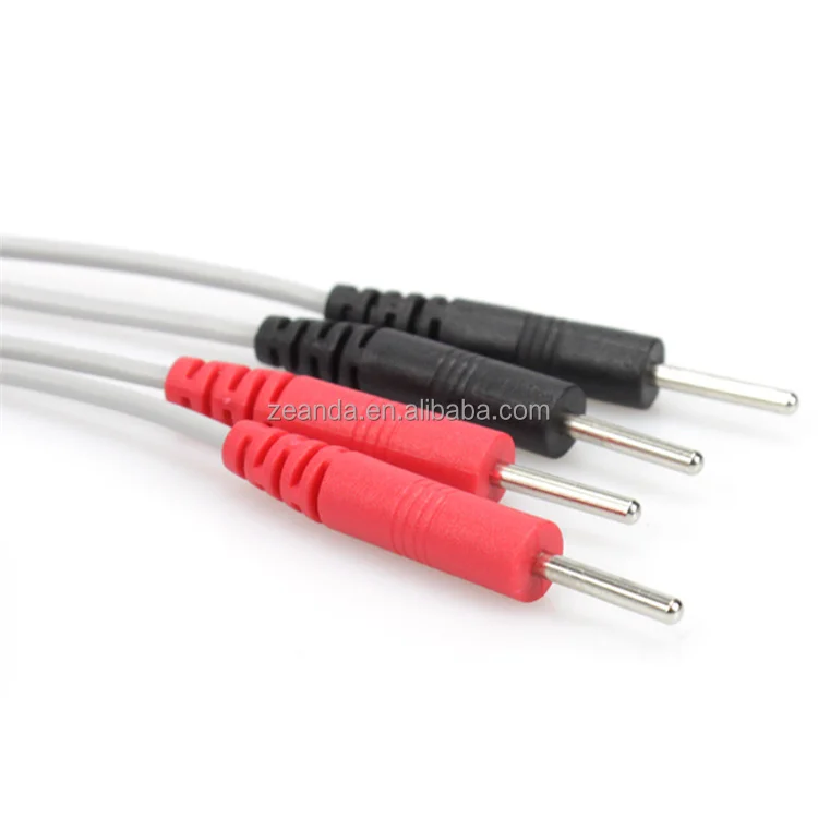 Customized Medical Electrode Needle Cable 5521 Dc Plug To 4 Lead ...