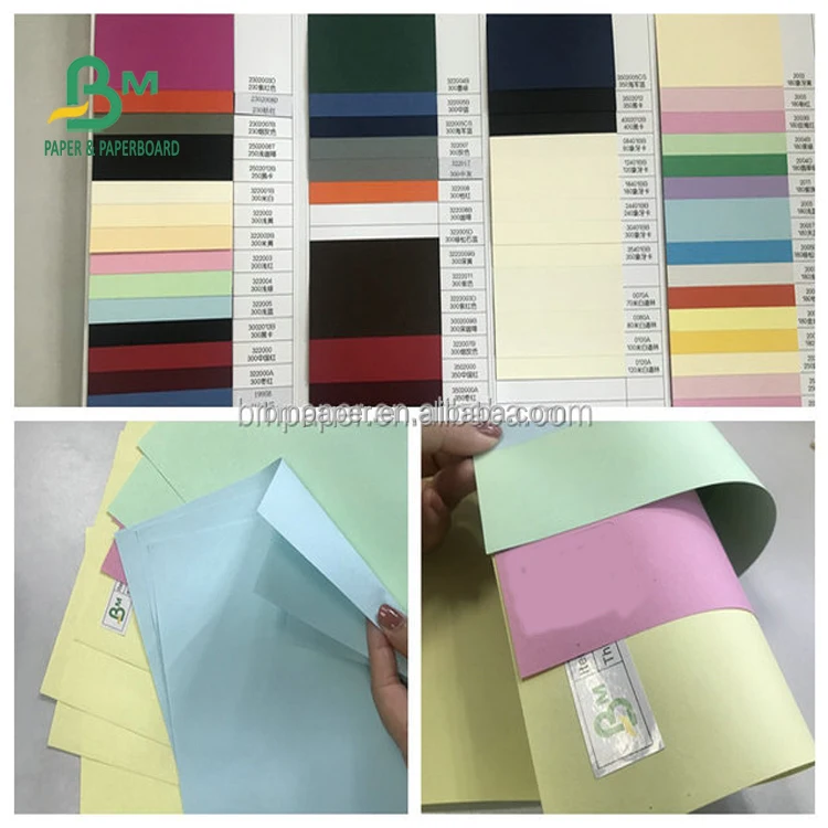 70gsm 80gsm Blue & Light Yellow Colored UWF Woodfree Paper Sheet ...