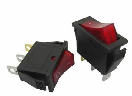 Red Boat Shape 3Pin On-Off Rocker Switch 2Pin On-Off Rocker Switches ...