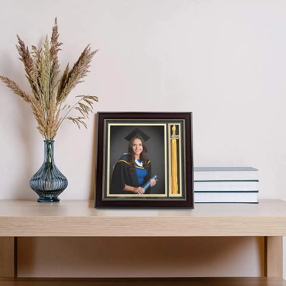 8 X 10 Diploma Photo Frame Certificate Tassel Frame Black&Gold Mattings ...