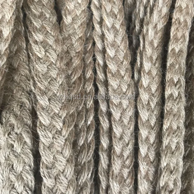 3/4 Inch 2cm Natural Flat Braided Jute Rope 100m Bundle For Packaging ...