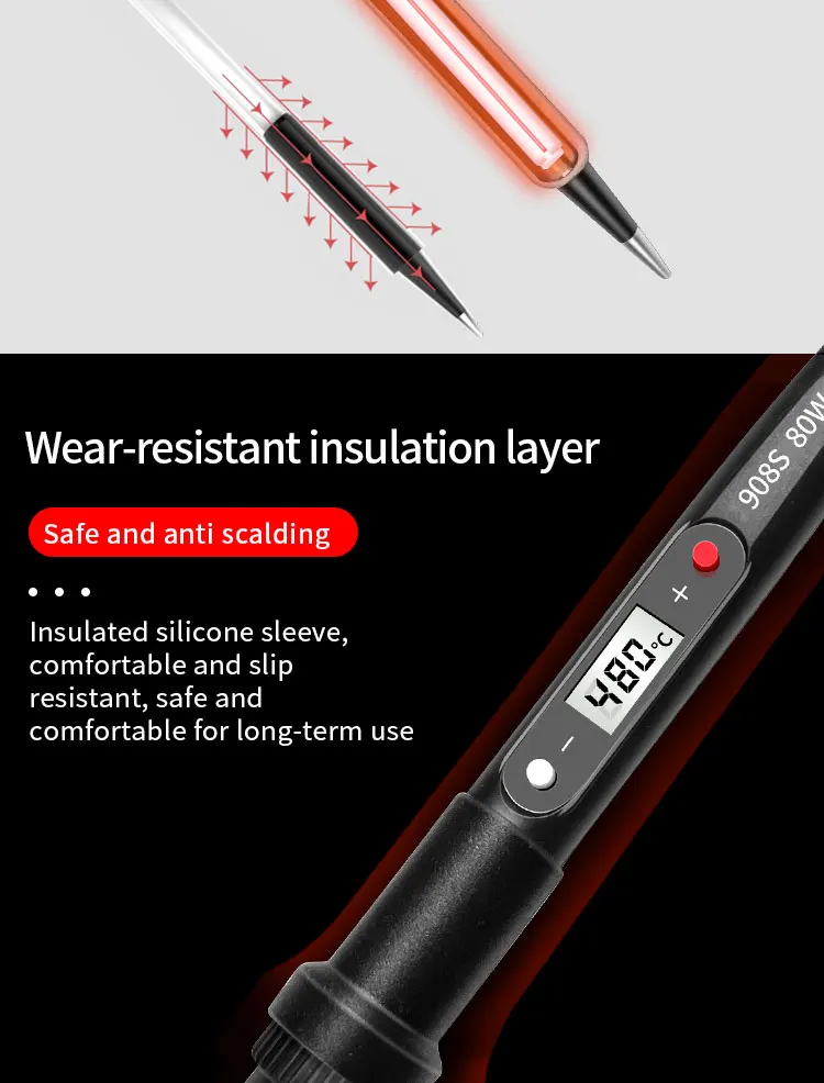 White 908S Intelligent Digital Display Soldering Iron US Standard 110V