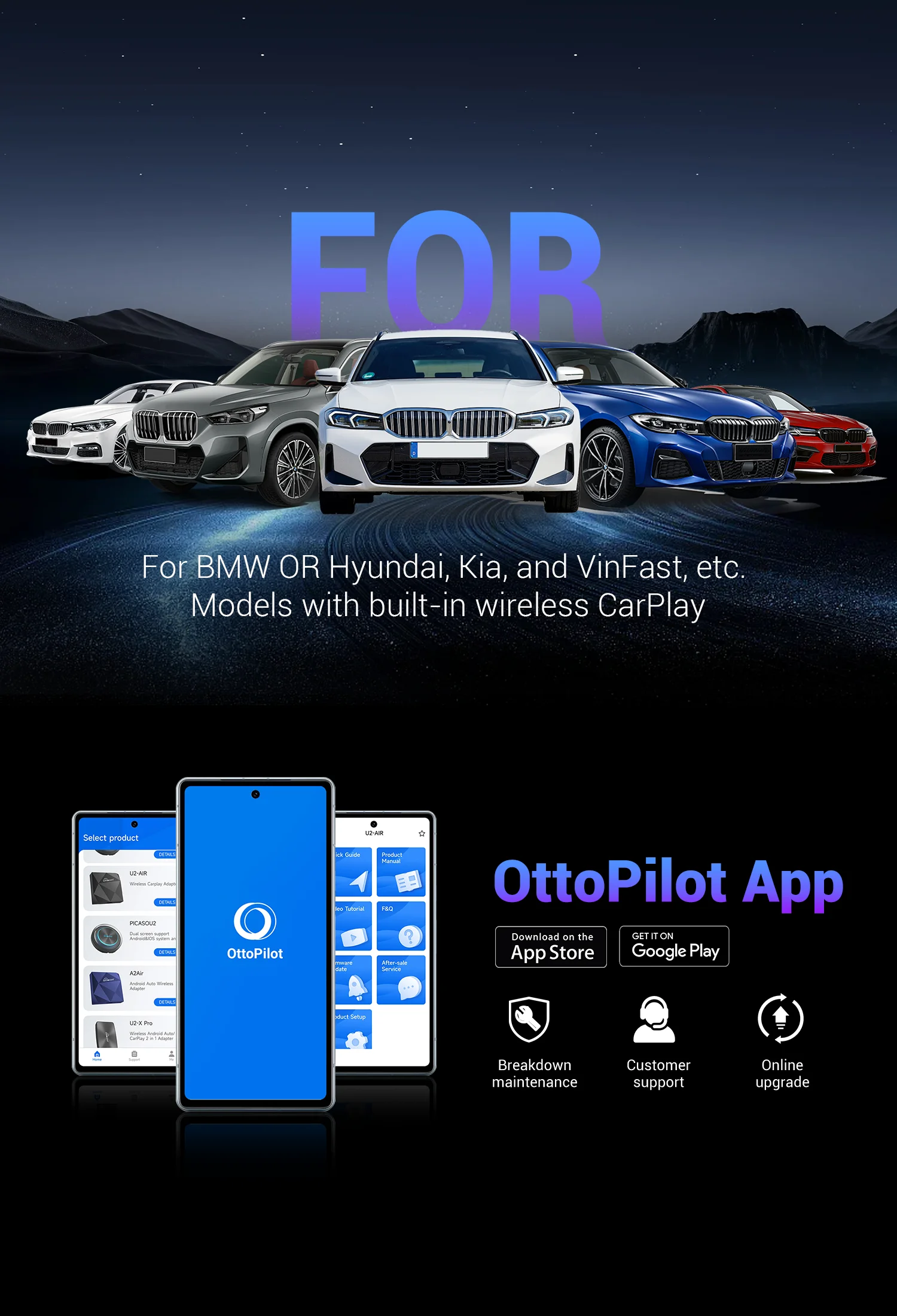Ottocast New AiBox BMW Carplay Smart Ai Android Box Car Wireless ...