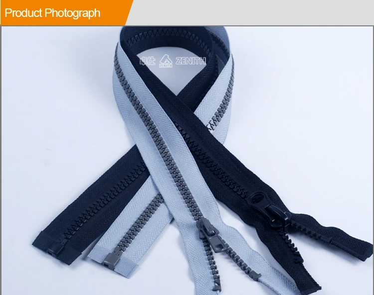 Open-End Plastic Zipper 3#5#8# 10# with Plastic Puller Strong Plastic ...