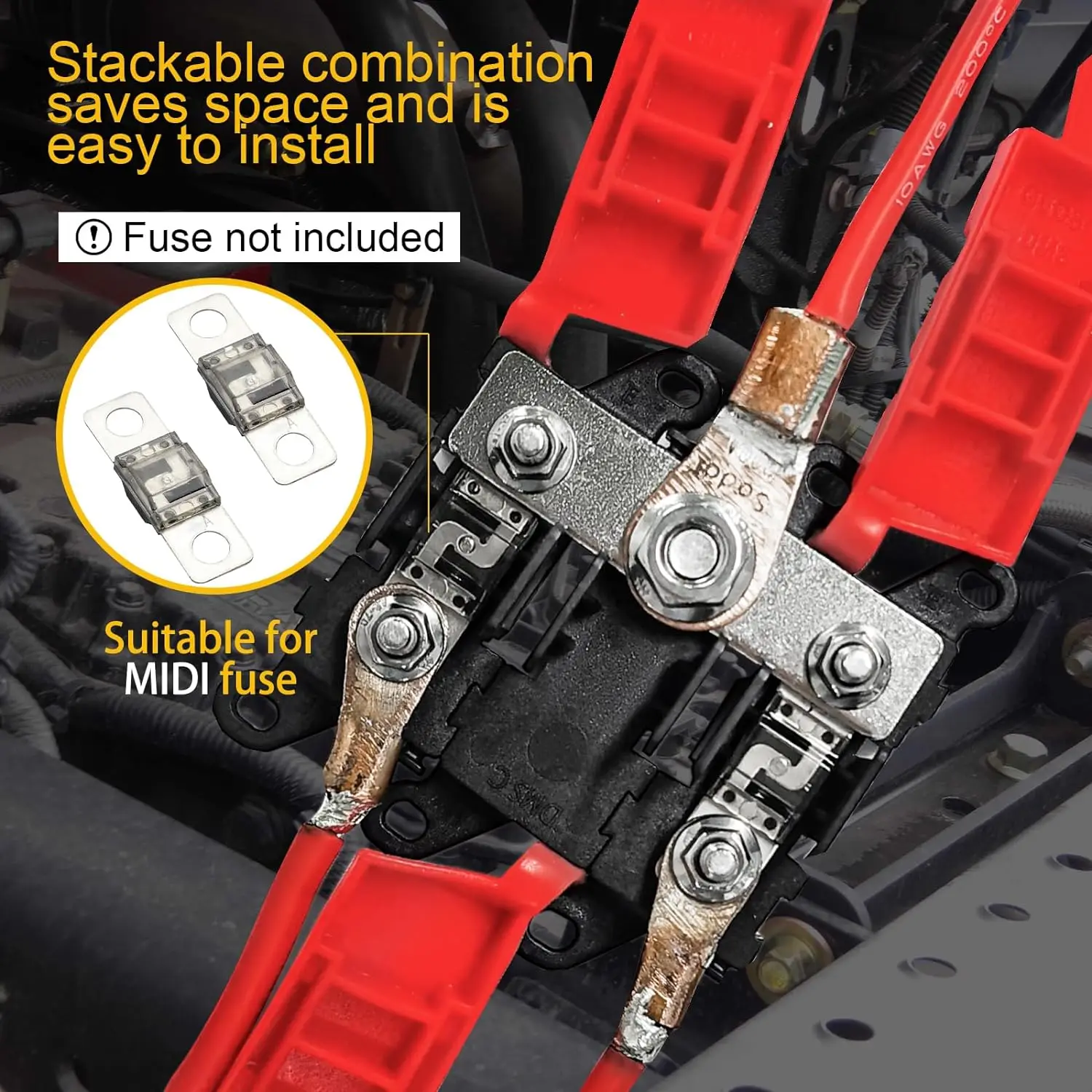 2 Way MIDI MINI Fuse Block Holder 20-200A 32V 48V 72V| Alibaba.com