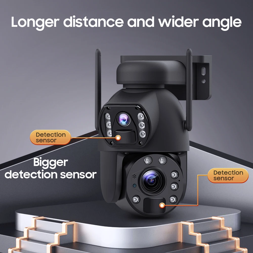 Surveillance Solar Cameras Dual lens Solar Energy IP Camera 6MP 8MP ...